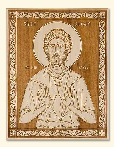 St. Alexis Man of God Laser-engraved Icon – Holy Nativity Convent