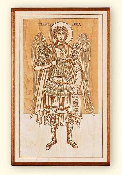 Archangel Michael Laser-engraved Icon – Holy Nativity Convent