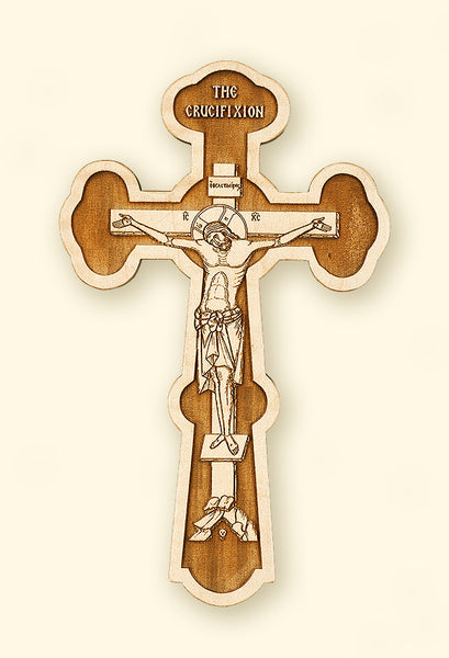 Laser-engraved Handheld Cross with Icons of Resurrection and ...